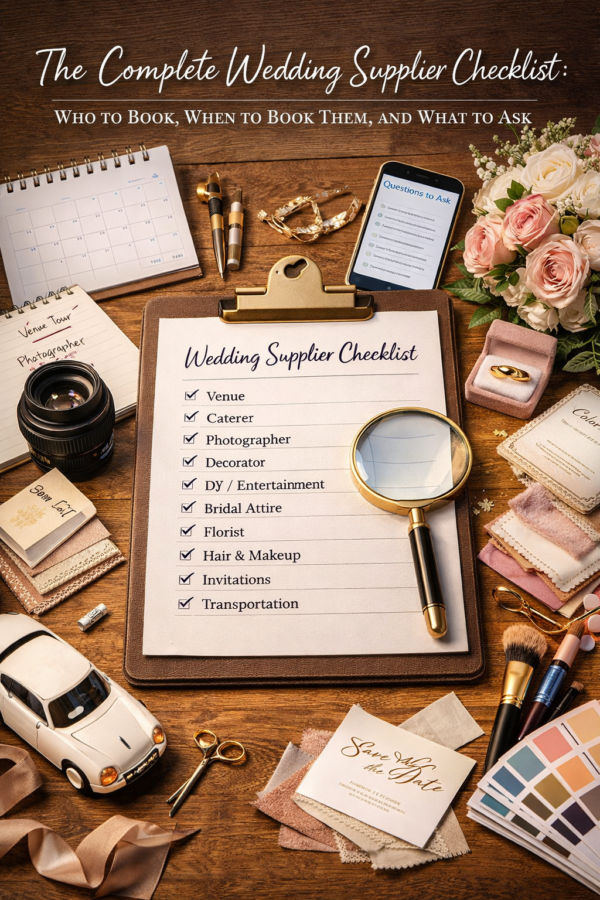 The Complete Wedding Supplier Checklist: Who to Book, When to Book Them ...