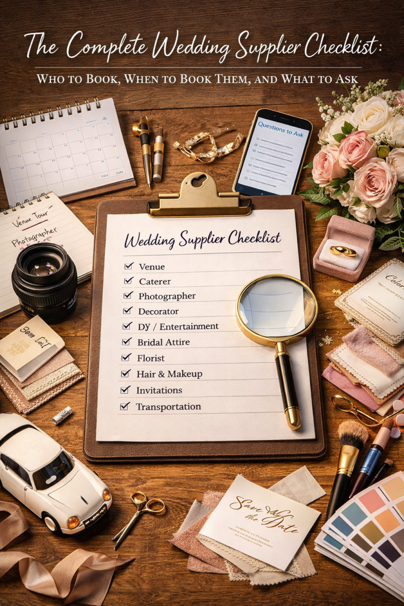 The Complete Wedding Supplier Checklist: Who to Book, When to Book Them ...